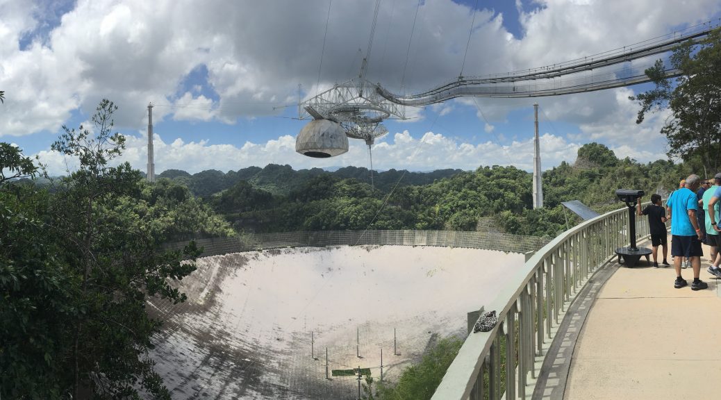 Arecibo Observatory Radio Telescope and Visitor Center in Puerto Rico